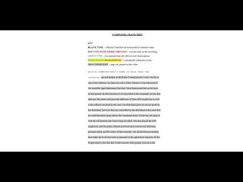 Official Court Transcript versus Audio Recording
