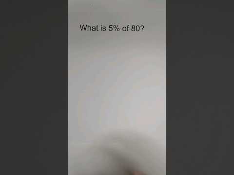 What is 5% of 80? #math