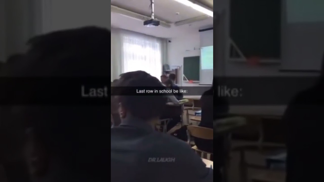 students at the back of the class be like