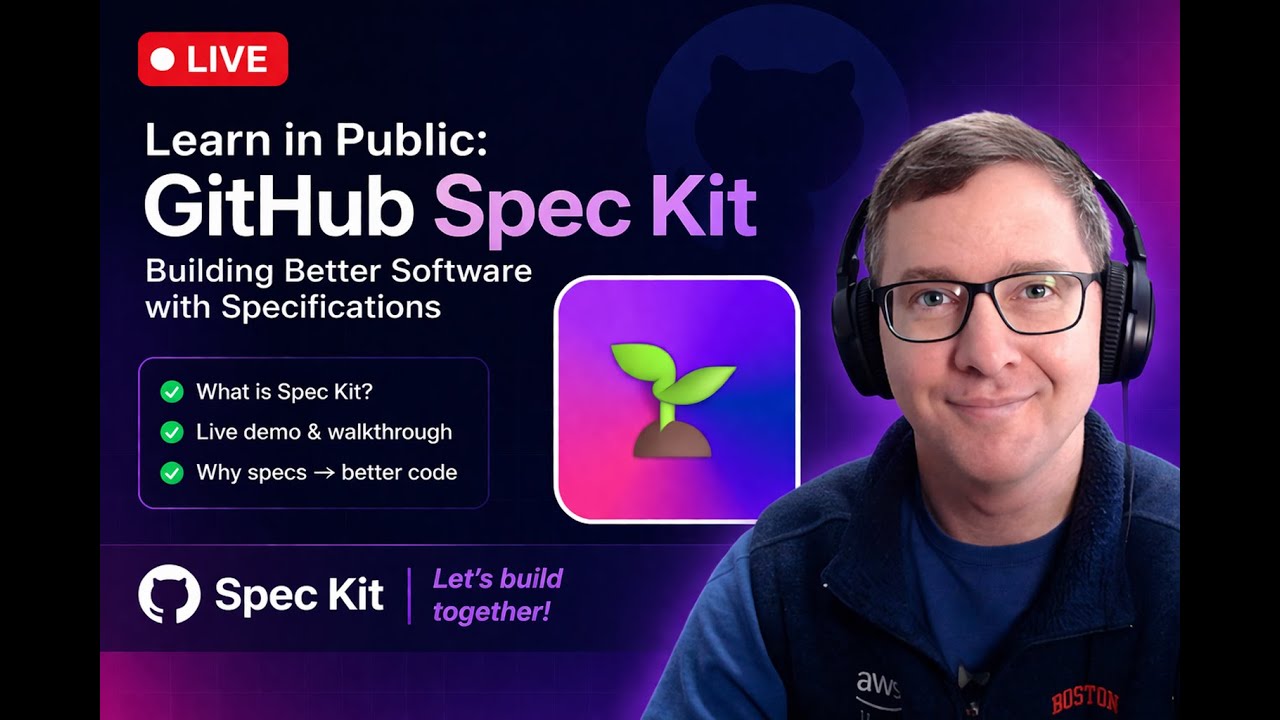 🚀 We’re going live to explore GitHub Spec Kit and spec-driven development