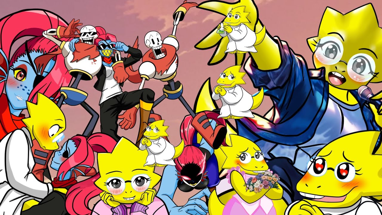 Fishy Love - Speed Paint - Undertale - Alphys, Undyne y Papyrus