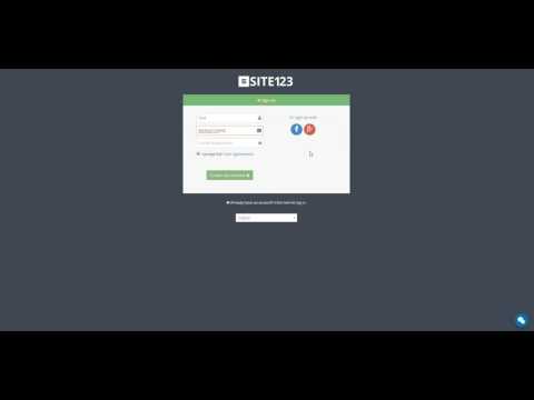 SITE123 - How to create an account