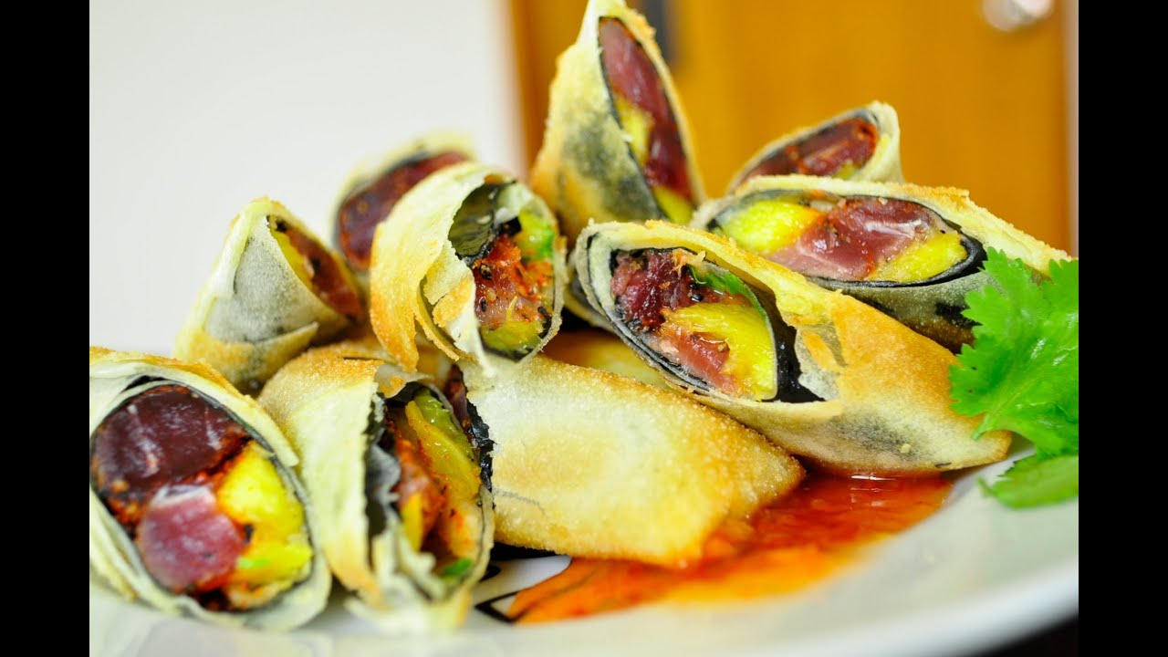 Tuna Mango Spring Rolls BJC マグロとマンゴーの揚げ春巻き