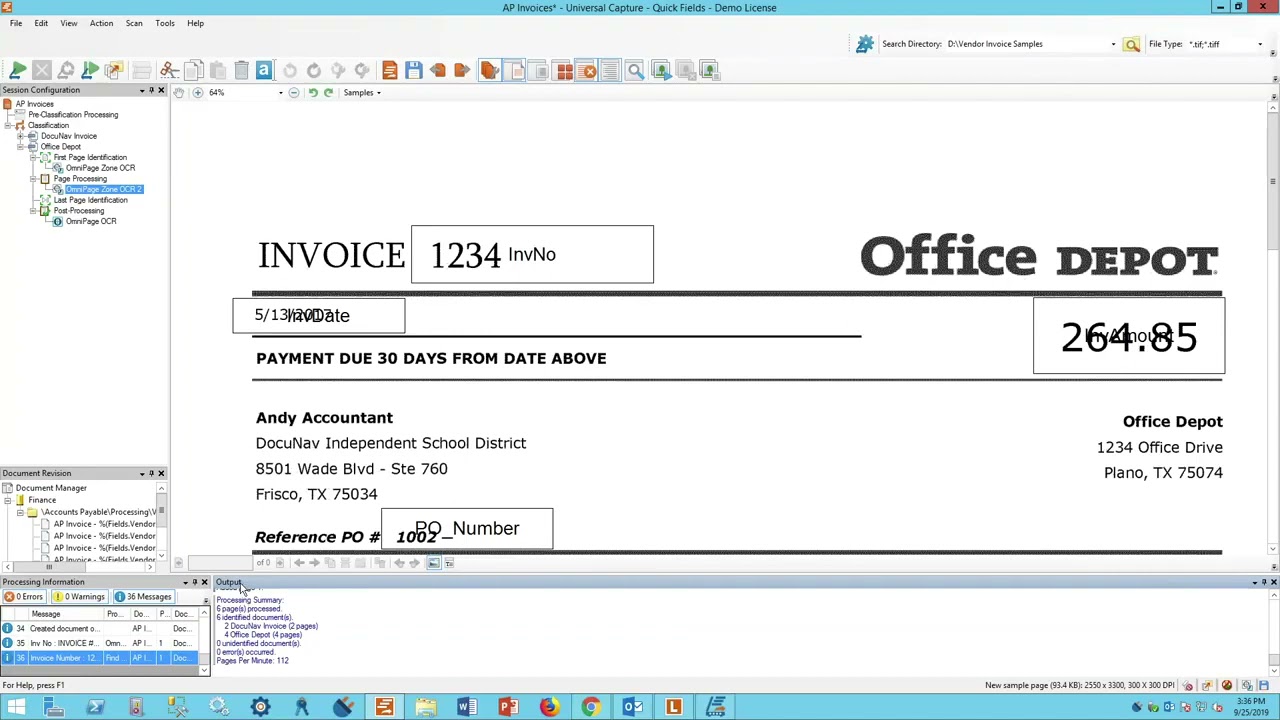 DocuNav Demo   Quickfields and Automation