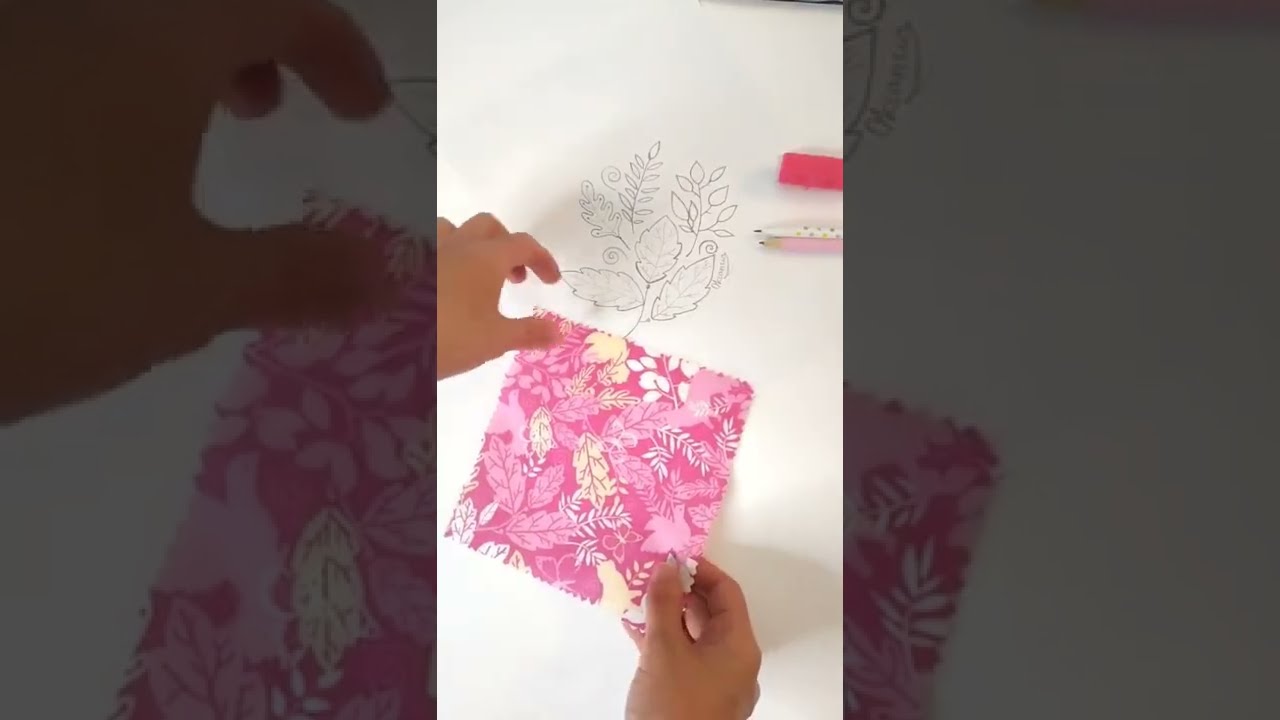 Design a fabric print with me! Cats and birds in the garden vector repeat pattern on fabric #shorts