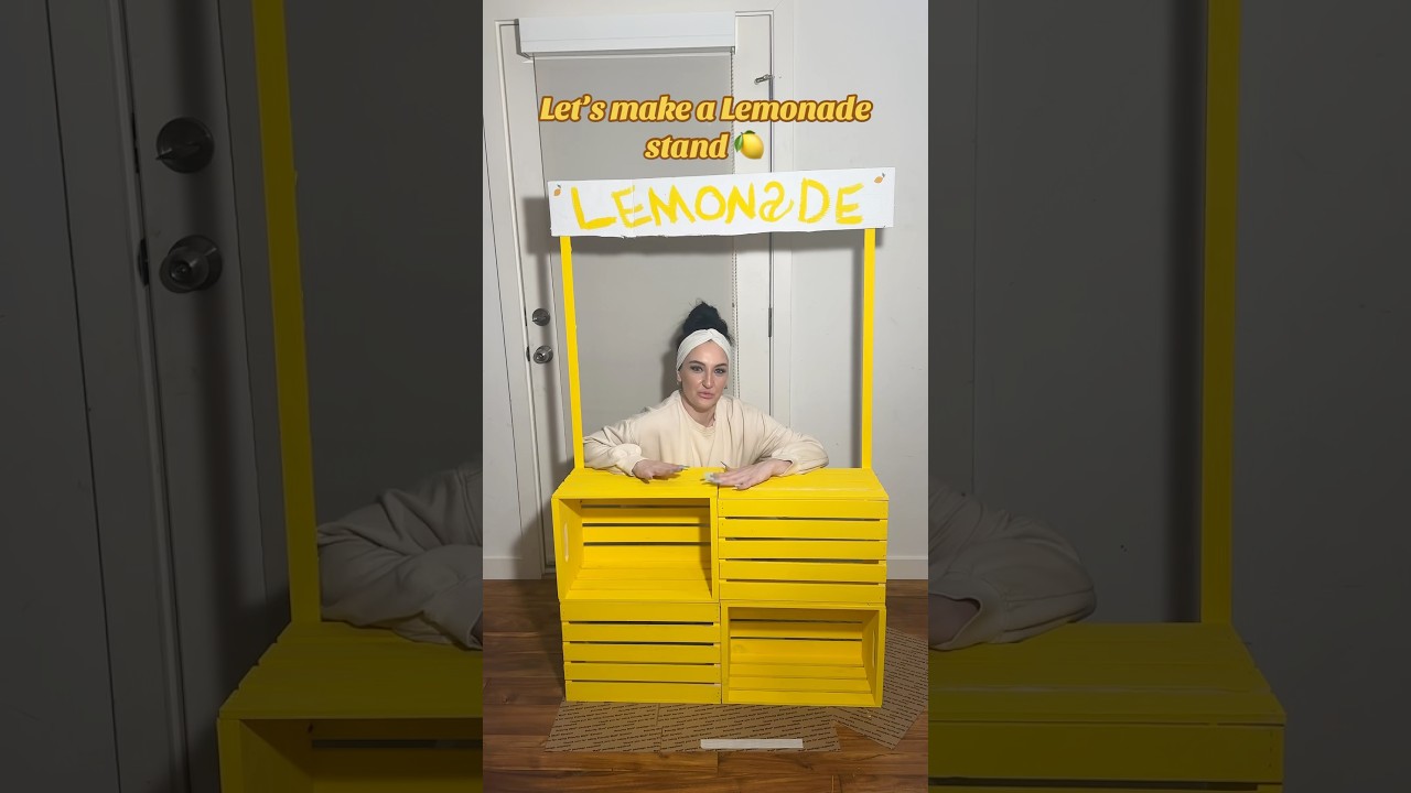 Easy lemonade stand ￼#diymom #diyprojects #lemonadestand