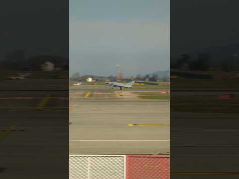 Kuwait Air Force Eurofighter EF-2000A Typhoon taking off from Turin Caselle Airport TRN for N/A