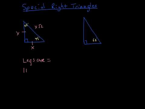 Special Right Triangle Relationships