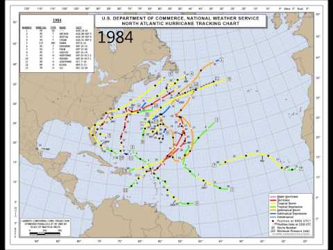 North Atlantic Hurricane Track Chart Series for 1950-2012
