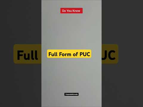 Full Form of PUC | #shorts #fullforms #fullform #gk #generalknowledge #puc #exam