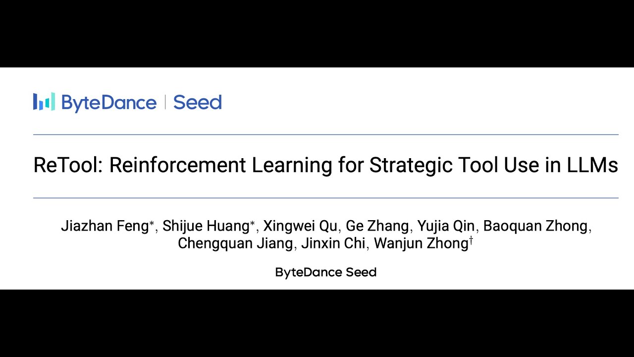 ReTool: Reinforcement Learning for Strategic Tool Use in LLMs
