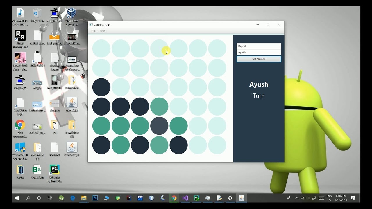 connect4 game Using java