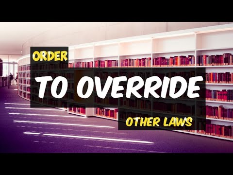 Article 165. Order to override other laws: QSO / Abdal/ Abdaal.