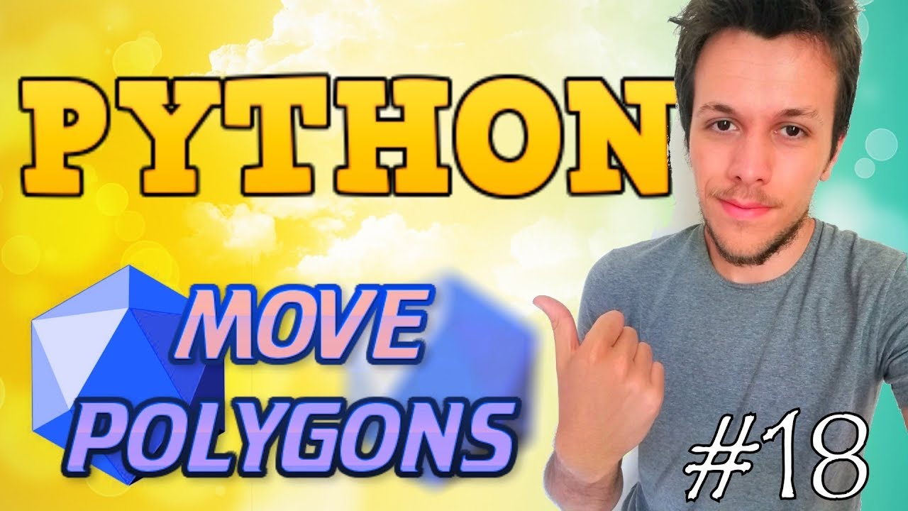 Python tutorial 2019 #18 MOVE POLYGONS WITH PYGLET!