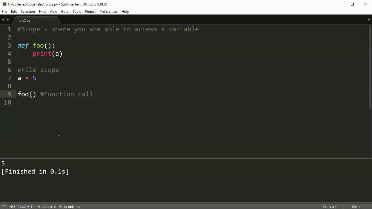 Python Programming Series (Functions 1): Creating a function