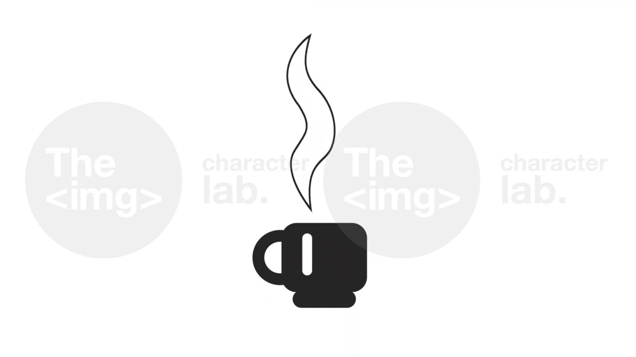 Steam from coffee cup bw 2D object animation