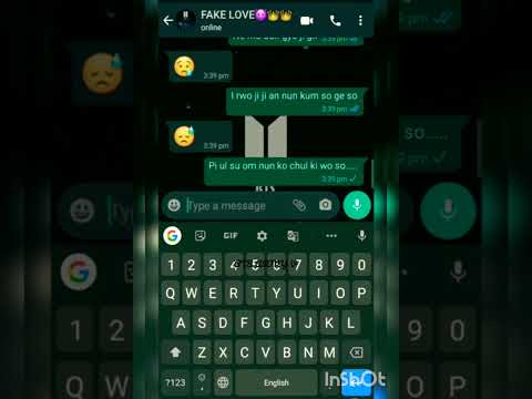 BTS ARMY Fake love song lyrics typing 💜💜