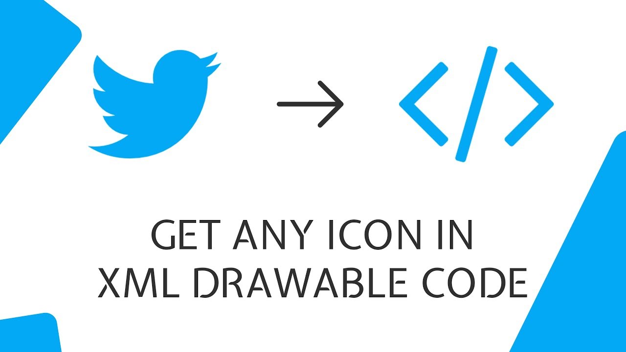 Get any icon in XML Vector Drawable code