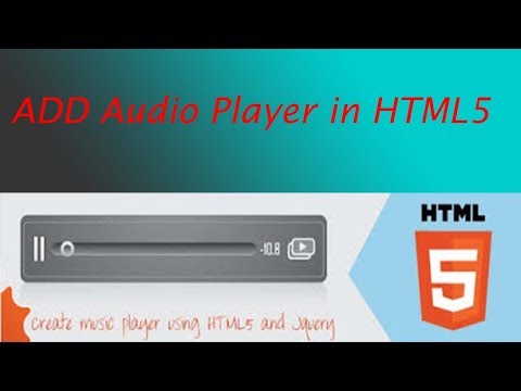 How to add audio player in html5