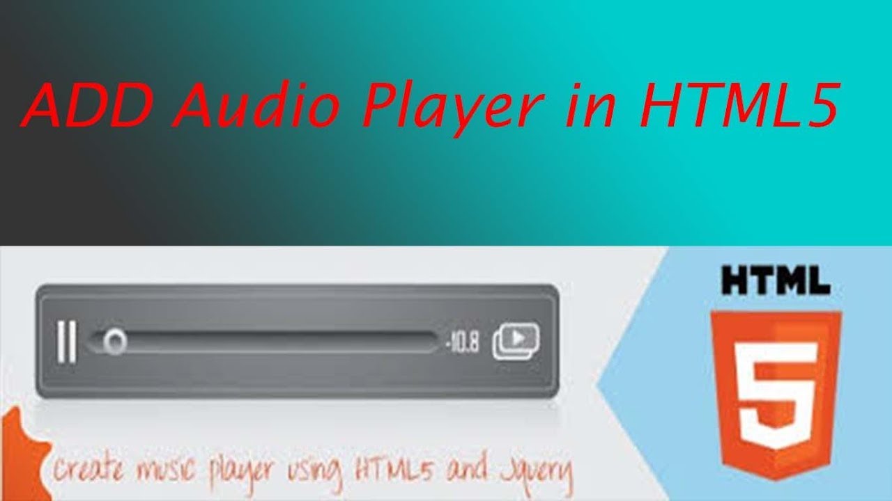 How to add audio player in html5
