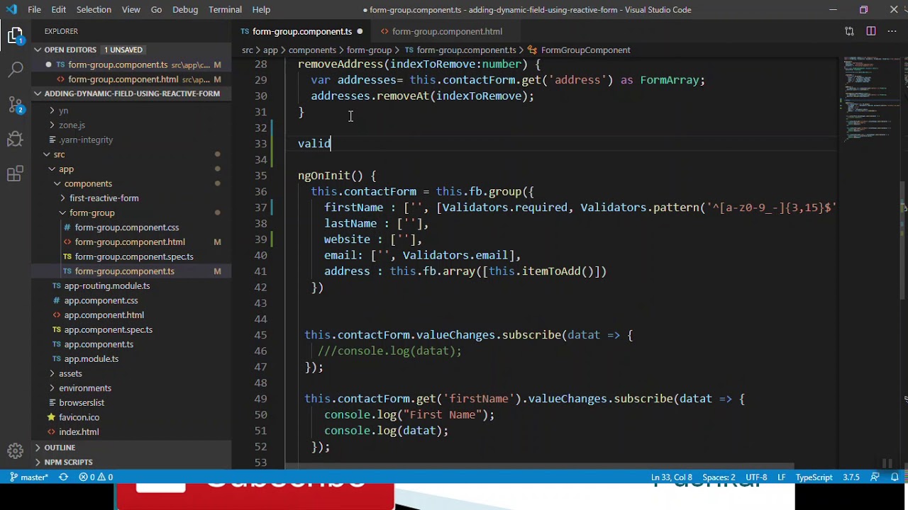 Angular 7 Tutorial  - Adding custom validation