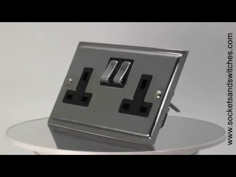 Duo Satin Chrome / Polished Chrome Edge RJ45 Network Socket | Sockets ...