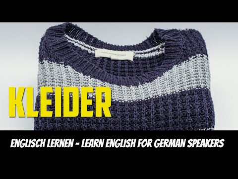 English Lessons for German Speakers, Vocabulary, Clothes