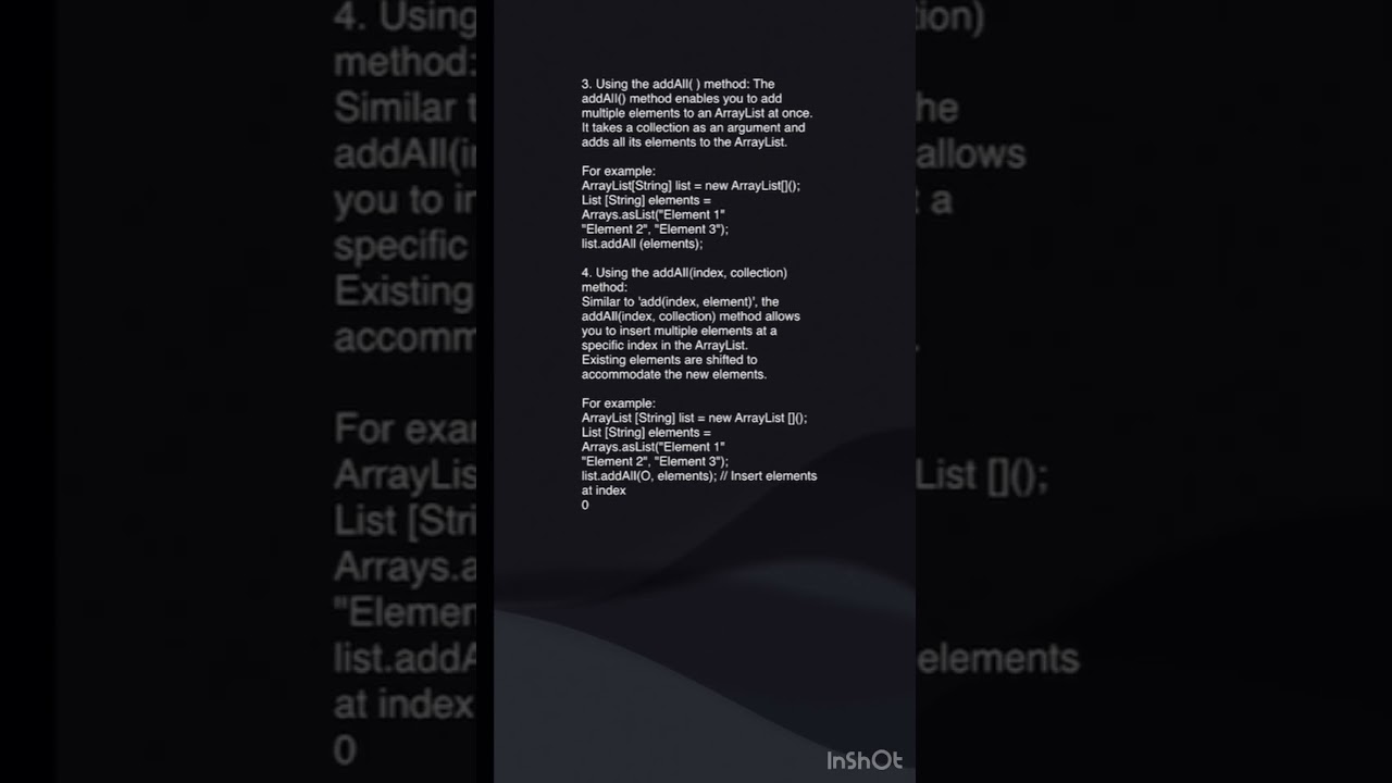 Different ways to add elements in arraylist #java #arraylist