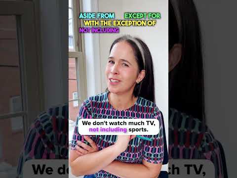 English Vocabulary PHRASE BUILDER: Aside from