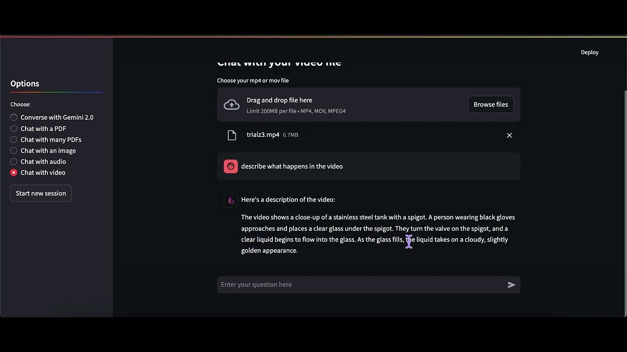 Build your own Chatbot with Gemini 2.0  & Streamlit! Use text, image, audio or video as input!