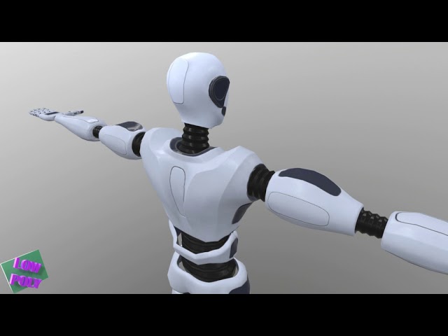 Robot man character 3D Model - FlatPyramid