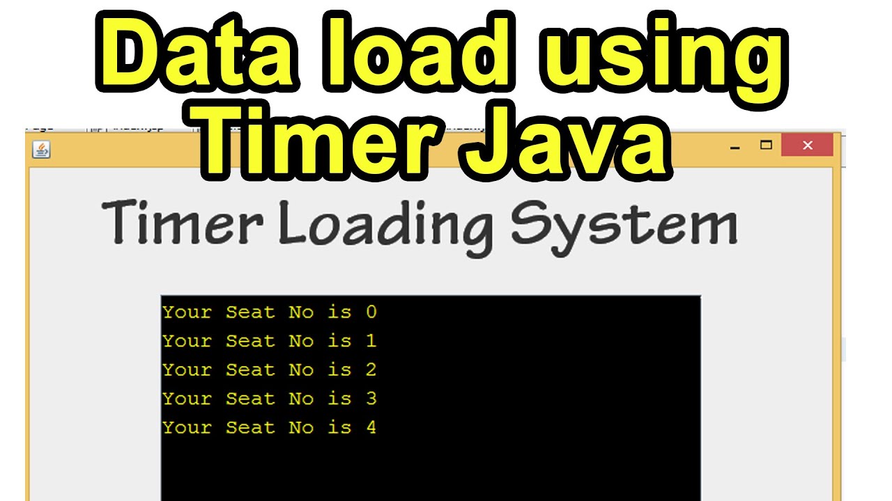 Data load using Timer Java