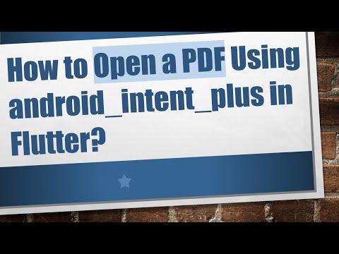 How to Open a PDF Using android_intent_plus in Flutter?