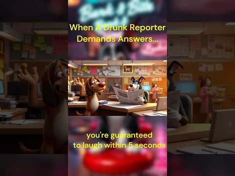 When A Drunk Reporter Demands Answers#disney #ai #story #animation #love #facts #cartoon #dog #memes