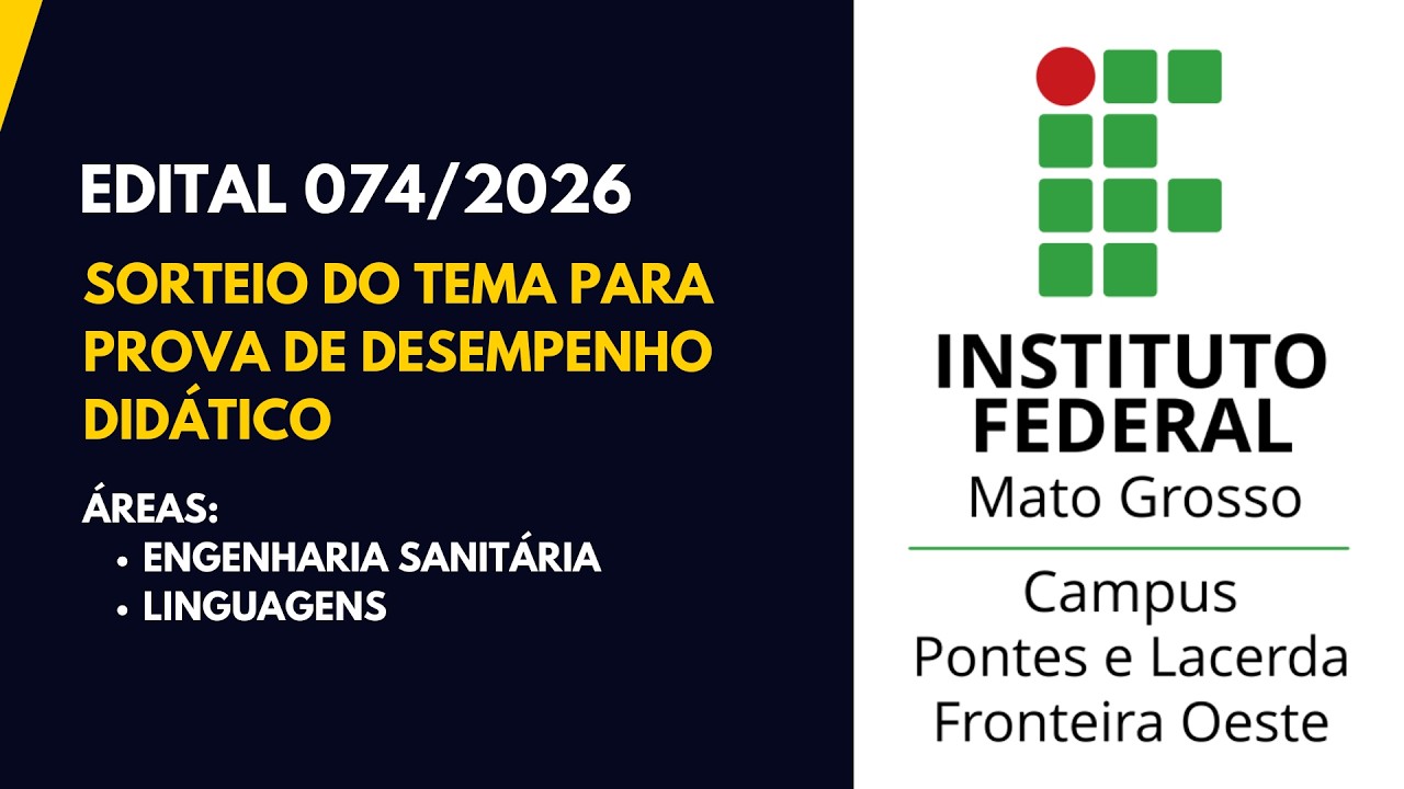 Sorteio de tema para contratação de Professores Substituto