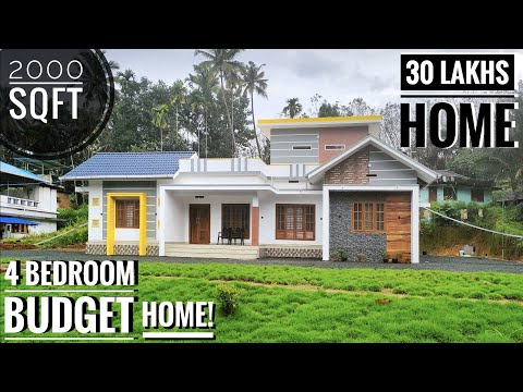 4 BEDROOM BUDGET HOUSE BUILT FOR 30 LAKHS | 2000 SQFT BUDGET HOUSE DESIGN