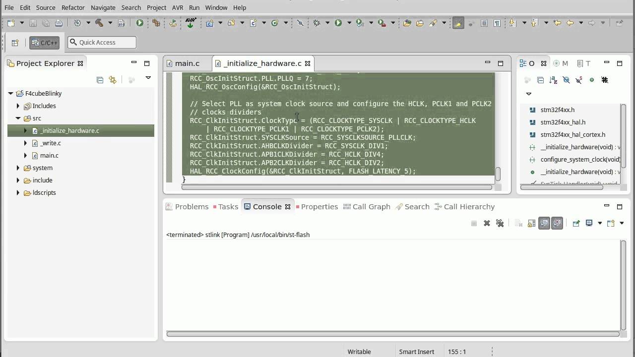 Getting Started ARM Cortex m4 STM32 with eclipse - using HAL Library (4/4)