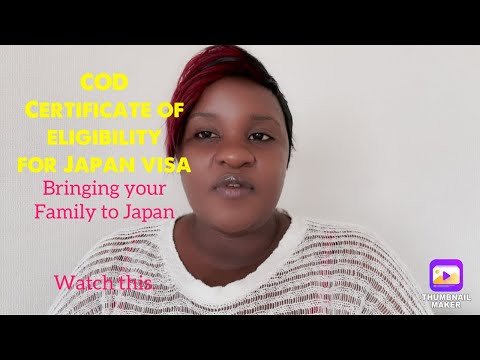 Certificate of eligibility for Japan ???????? visa //Kids//husband//wife.//Covid restrictions