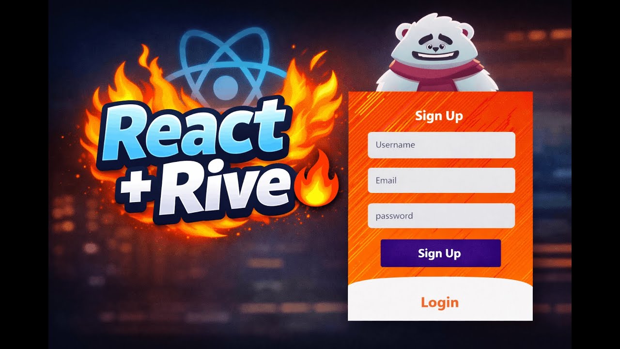 Create an Animated Login & Signup Form in React with Rive (Step-by-Step)