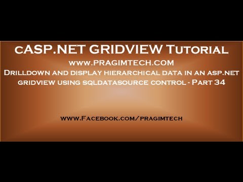 Learn Drilldown and display hierarchical data in an asp net gridview using sqldatasource control ...