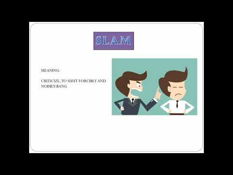 SLAM- Meaning, Synonyms, Antonyms, Examples with Pictures