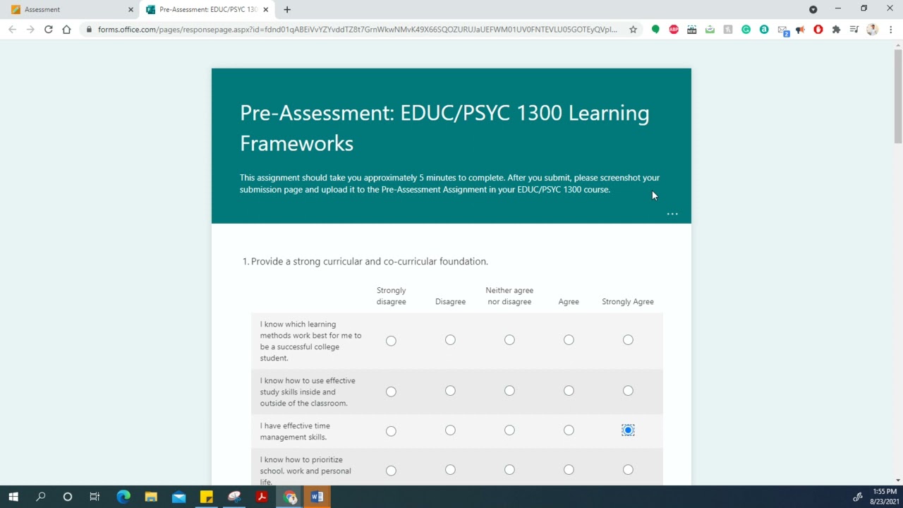 Module 1 # Assignment :Pre-Assessment # Learning Framework