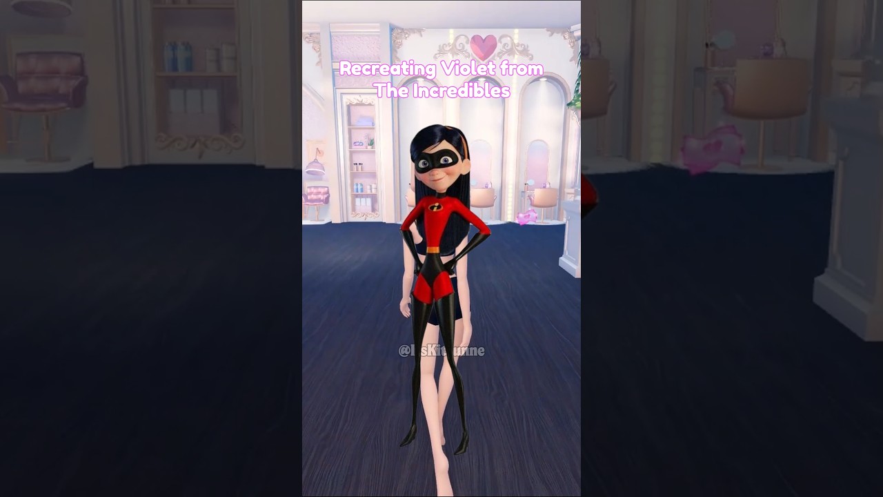 Recreating Violet from The Incredibles #dresstoimpress #shorts #roblox #dti