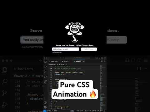 Undertale Omega Flowey CAPTCHA CSS Animation