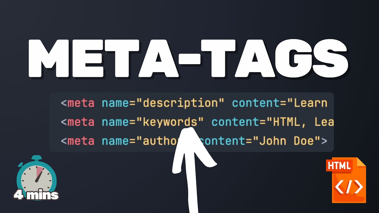 Learn HTML Meta-Tags in 4 Minutes!