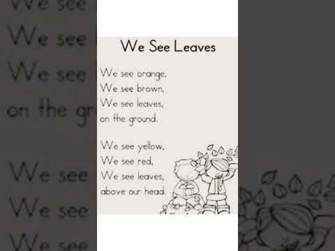 Rhymes"we see leaves"