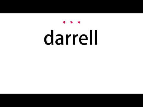 How to pronounce darrell - Vocab Today