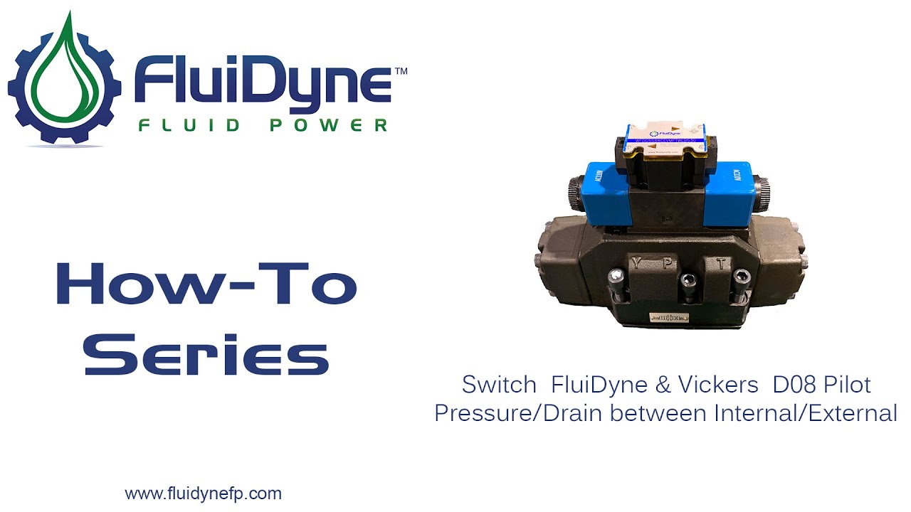 How To Switch FluiDyne & Vickers D08 Pilot Pressure / Drain Between Internal / External