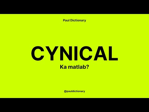 cynical Meaning in Hindi/Urdu | Meaning of cynical | cynical ka matlab? | cynical क्या है?
