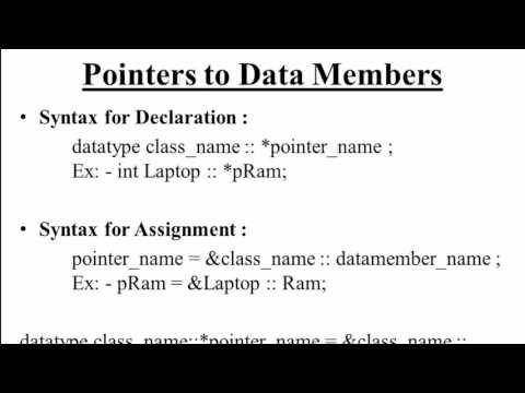 Learn 140 Pointers to Data Member In C Hindi - Mind Luster
